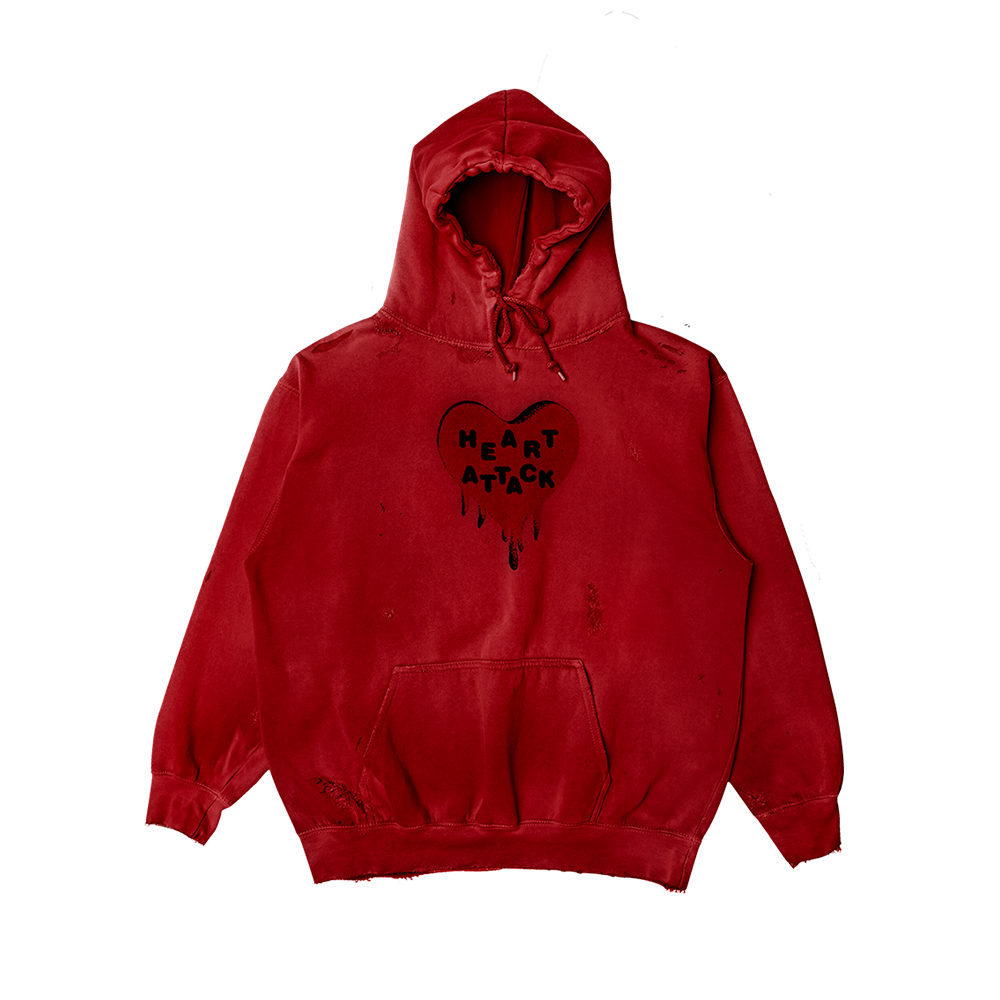 Heart Attack Anniversary Distressed Red Hoodie Demi Lovato Official Store heart-attack-anniversary-distressed-red-hoodie-demi-lovato-official-store